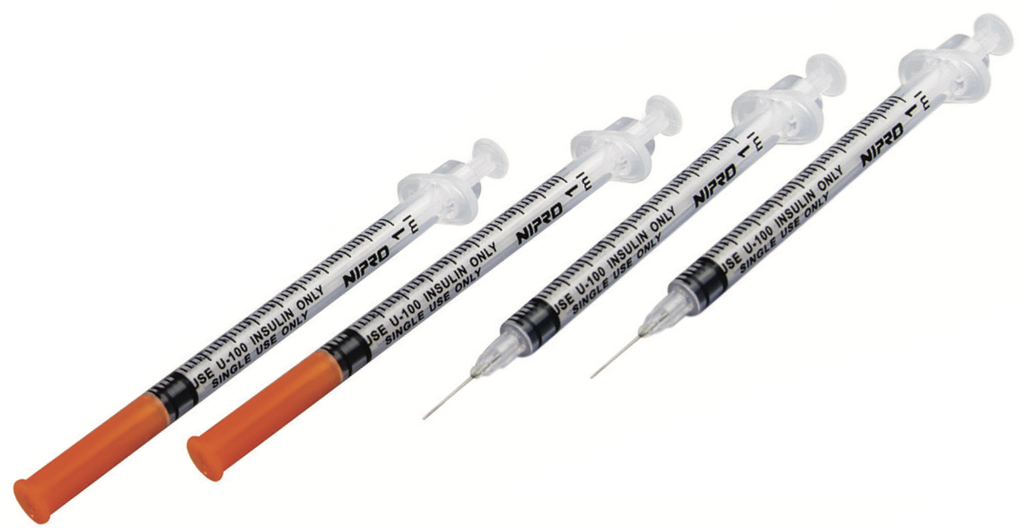 Jeringa para insulina de 0.5 Ml con Aguja 31G x 6mm NIPRO Caja con 100 Piezas | WEB | REGALCOM