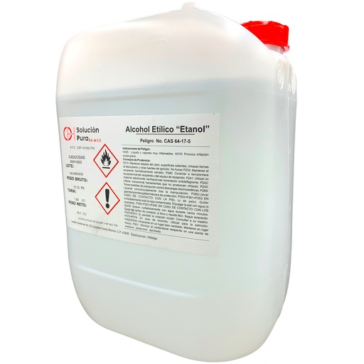 Alcohol Etílico 96° ALC. Sin desnaturalizar 20 Litros | WEB | REGALCOM